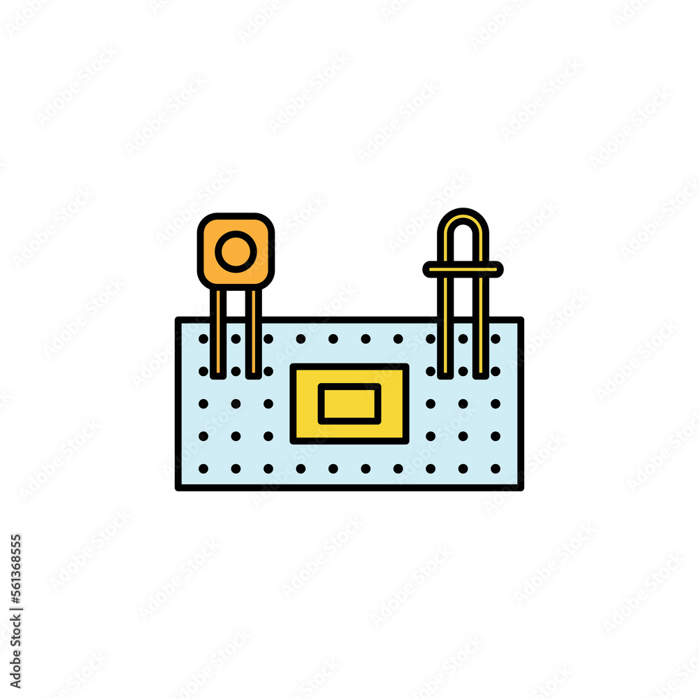 Robotics protoboard outline icon. Signs and symbols can be used for web ...