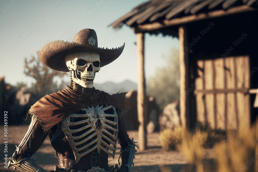 Western Skeleton Cowboy