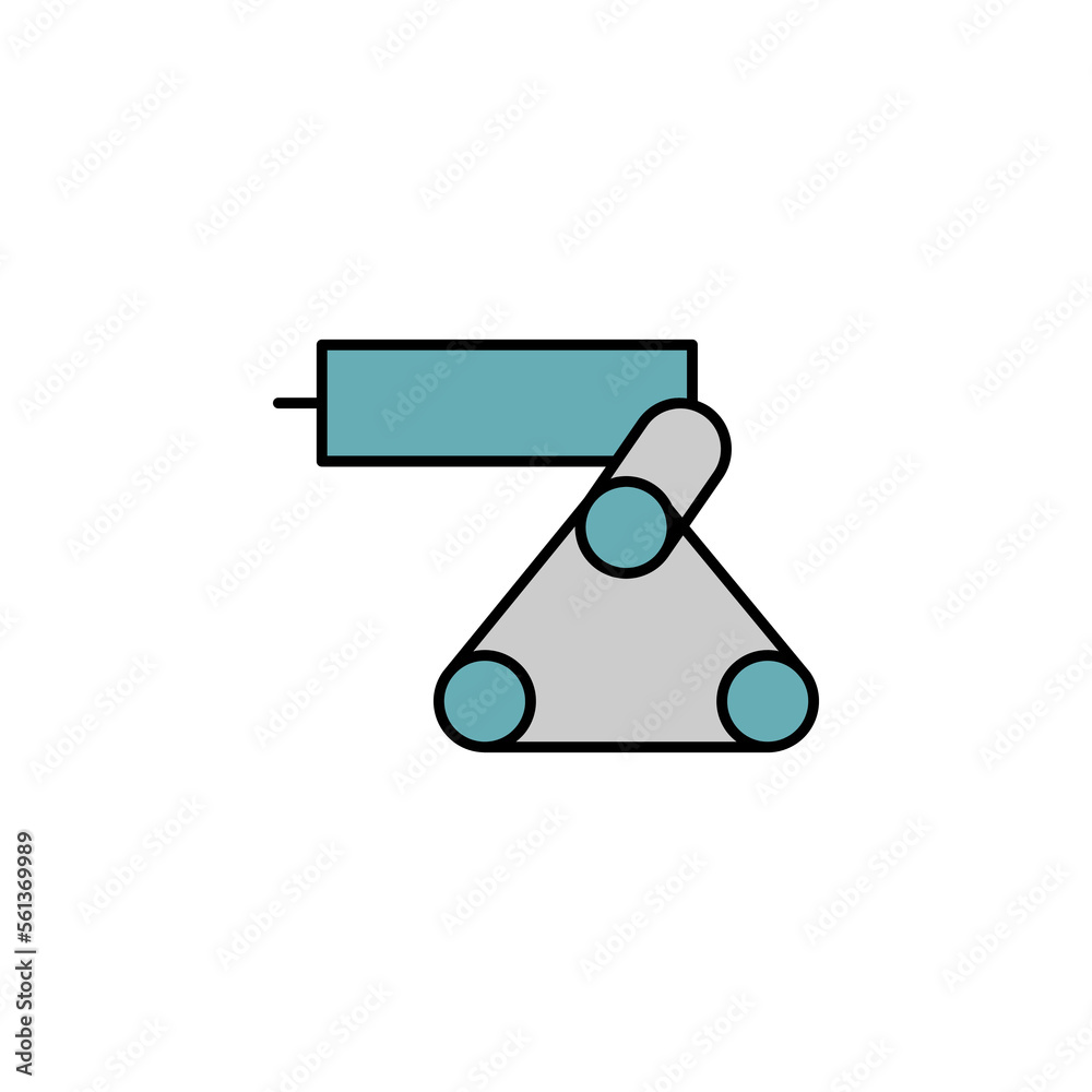 Robotics industrial robot outline icon. Signs and symbols can be used ...