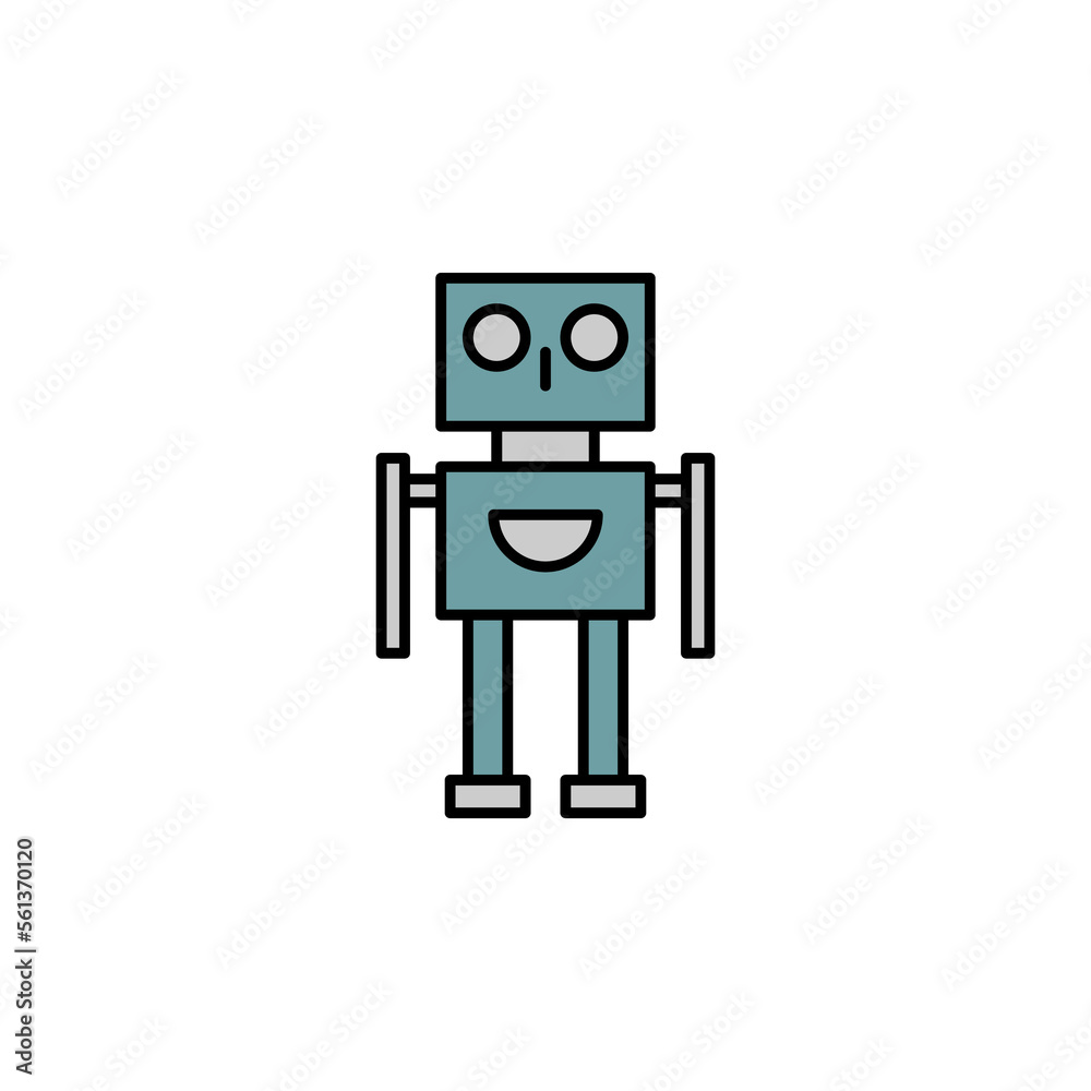 Robotics cyborg outline icon. Signs and symbols can be used for web ...