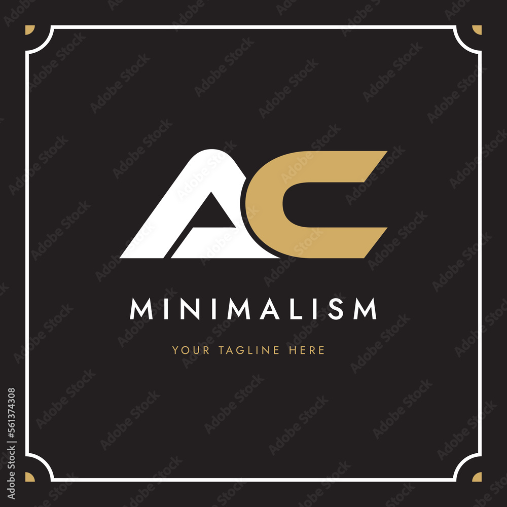 Letter A and C Minimalist Logo, Premium initial letter AC logo design ...