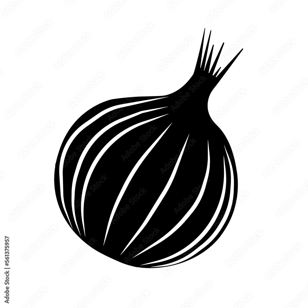 Black onion simple icon. PNG illustration isolated on transparent ...
