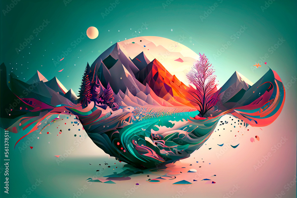 Winter Dream: A Photo of Beautiful Vector Art Design - Illustrator's ...
