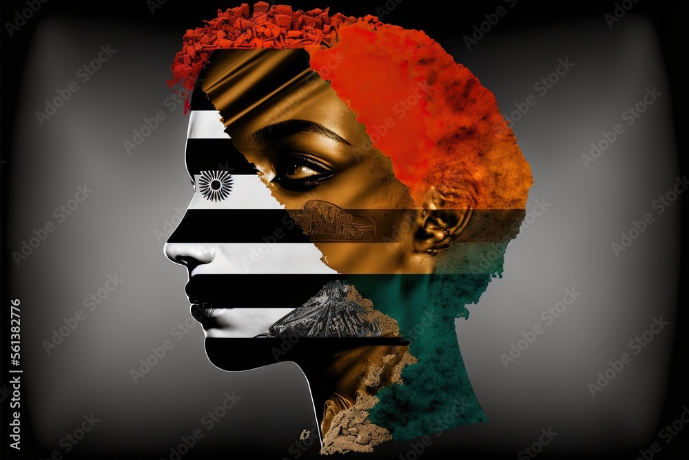 lack history month concept art, featuring bold and vibrant African ...