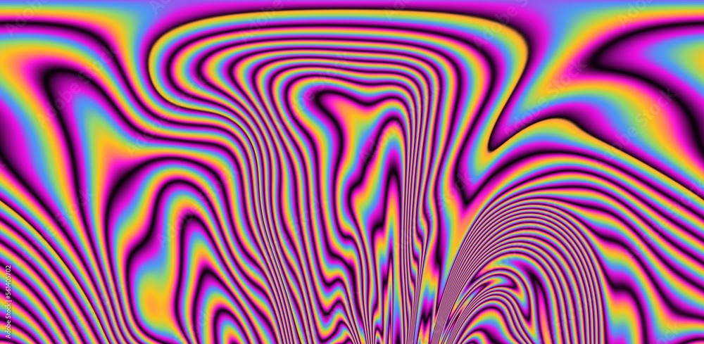 Texture of a glitched TV screen with wavy and distorted moire pattern ...