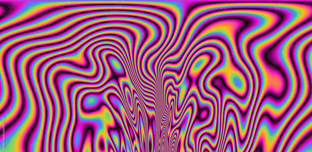 Texture of a glitched TV screen with wavy and distorted moire pattern ...