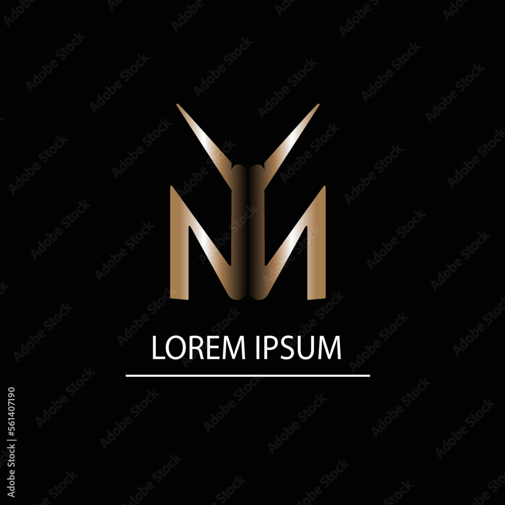 Modern abstract letter MY logo. Minimal MY initial based icon. Initial ...