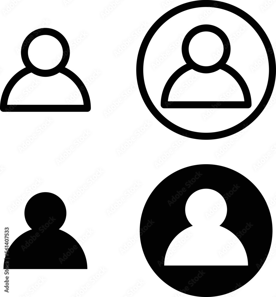 Contact Icon in four styles for web phone or print applications. Stock ...