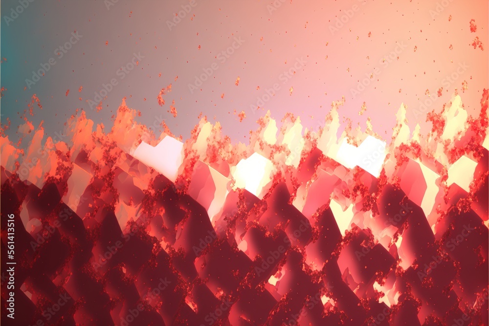 Structured modern Art with powerful colors, liquid color transitions ...