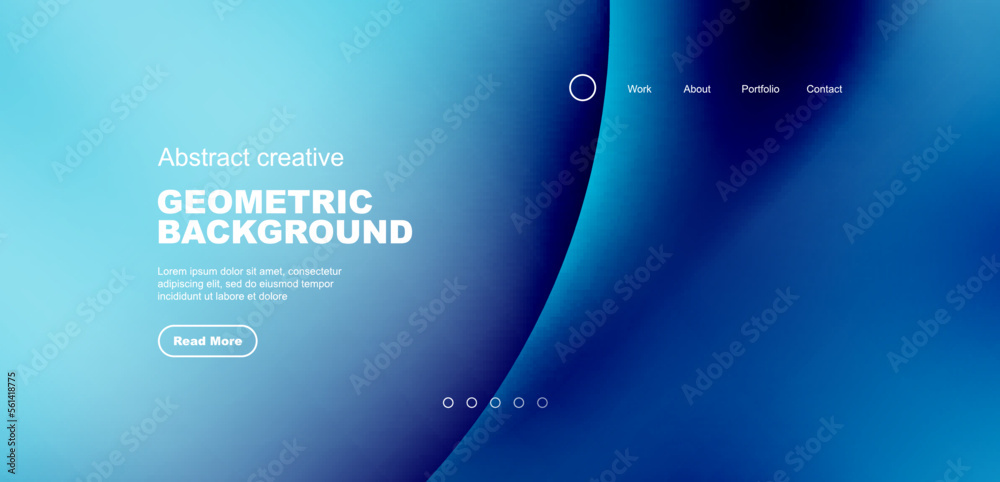 Stockvector Circles, round shapes and lines with fluid gradients ...