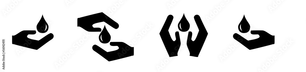 Save water icon set png illustration used for web designing and other ...