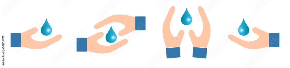 Save water icon set png illustration used for web designing and other ...