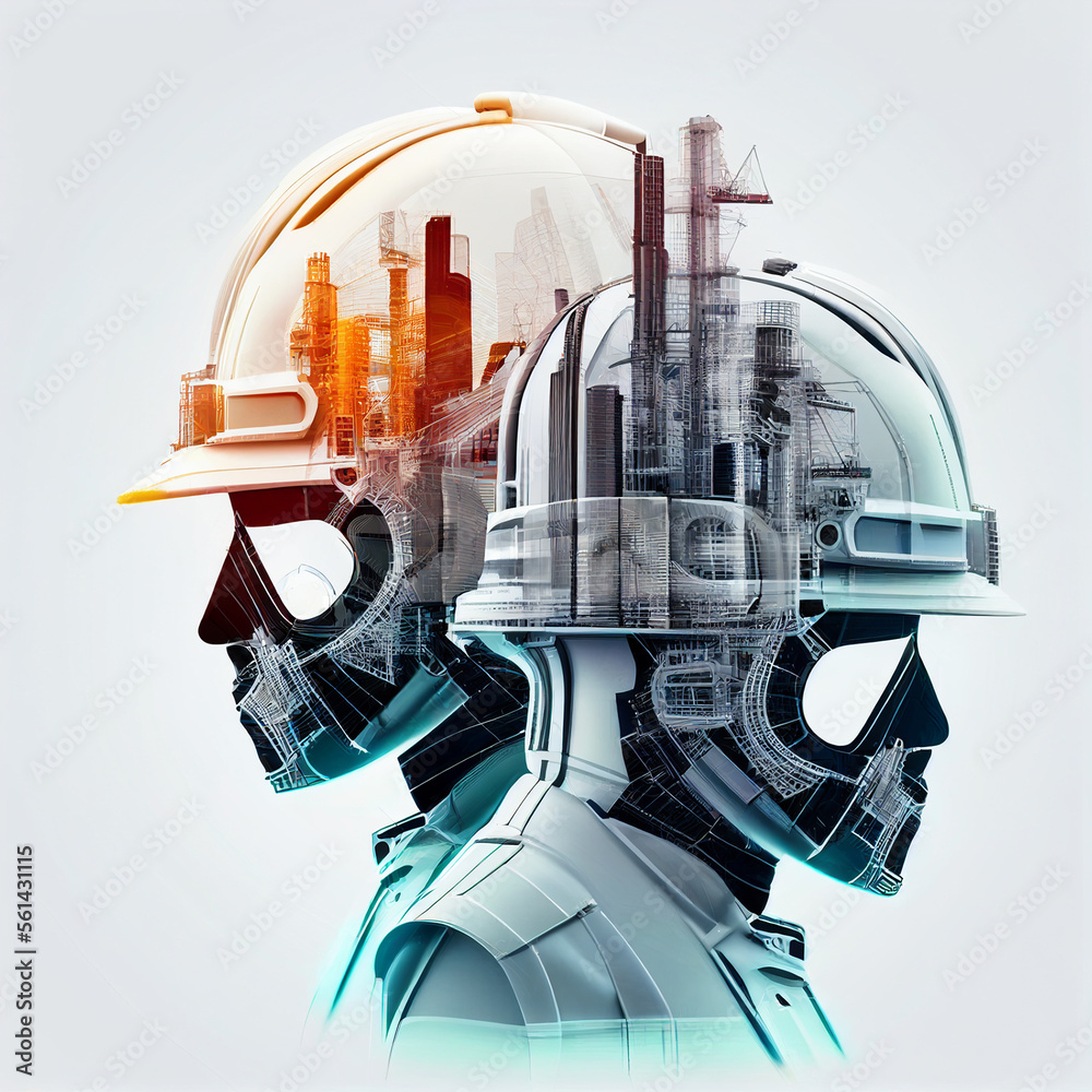 Future Gas mask of Oil refinery plantand Gas Industry construction ...