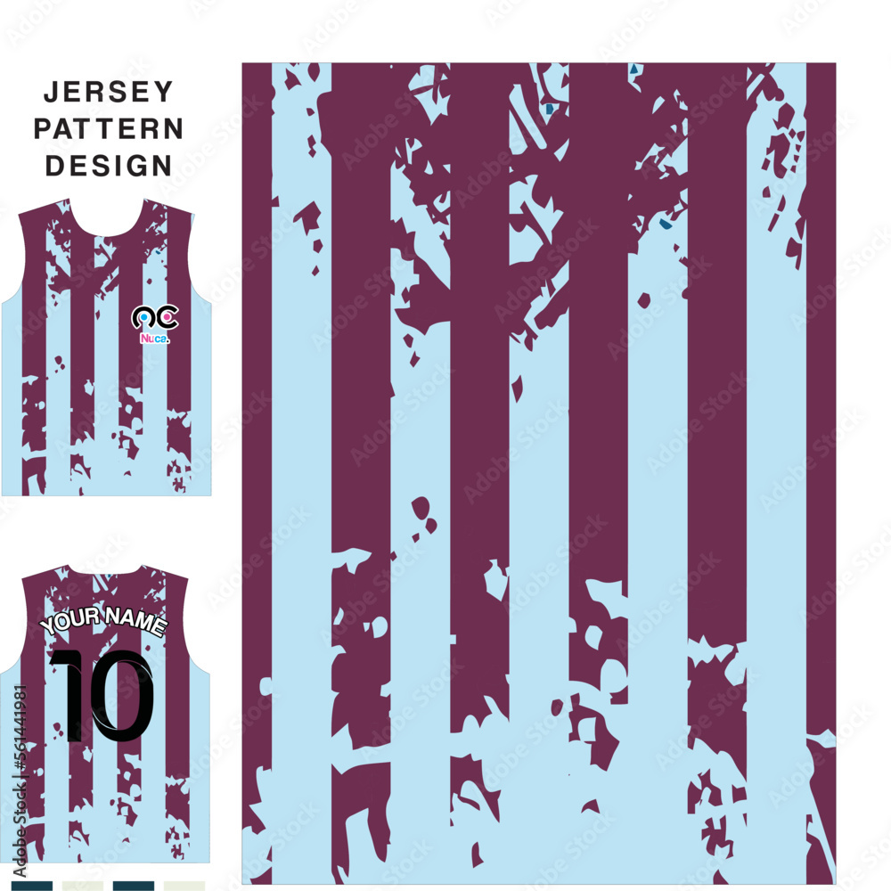 Abstract grunge line concept vector jersey pattern template for ...