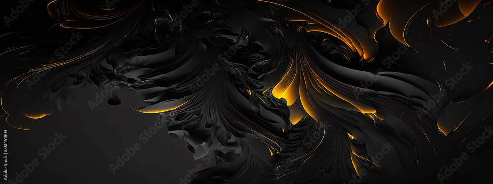 PANORAMIC ABSTRACT BLACK WALLPAPER Stock Illustration | Adobe Stock