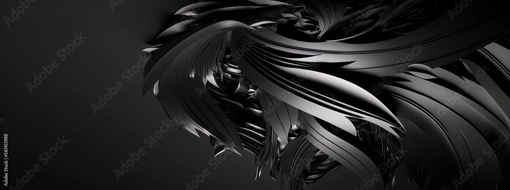 Black abstract wallpaper, black abstract waves background Stock ...