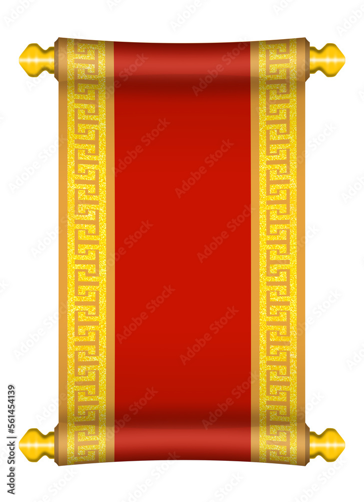 chinese roll with blank space for your text png format Stock ...