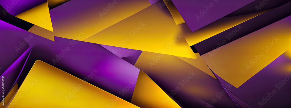 Panoramic purple and yellow abstract wave wallpaper, purple and yellow ...