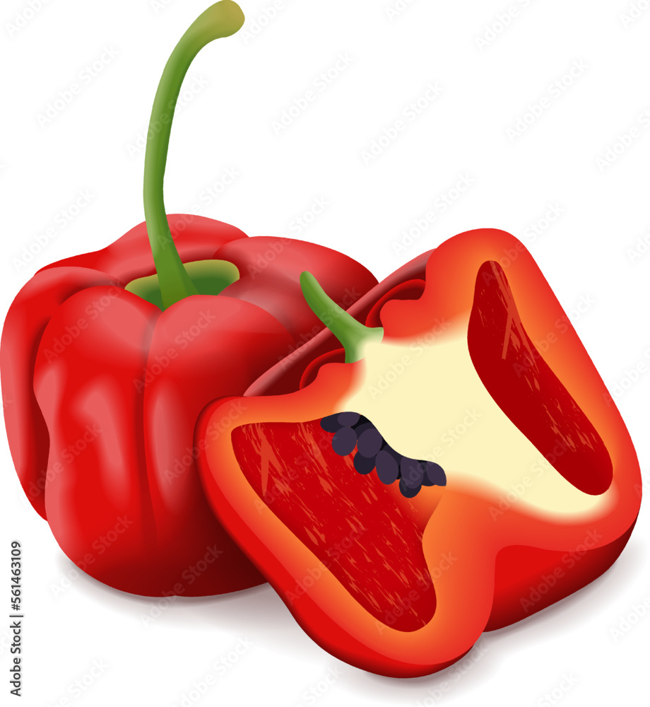 Whole and half of Rocoto peppers. Locoto peppers. Rocote peppers ...