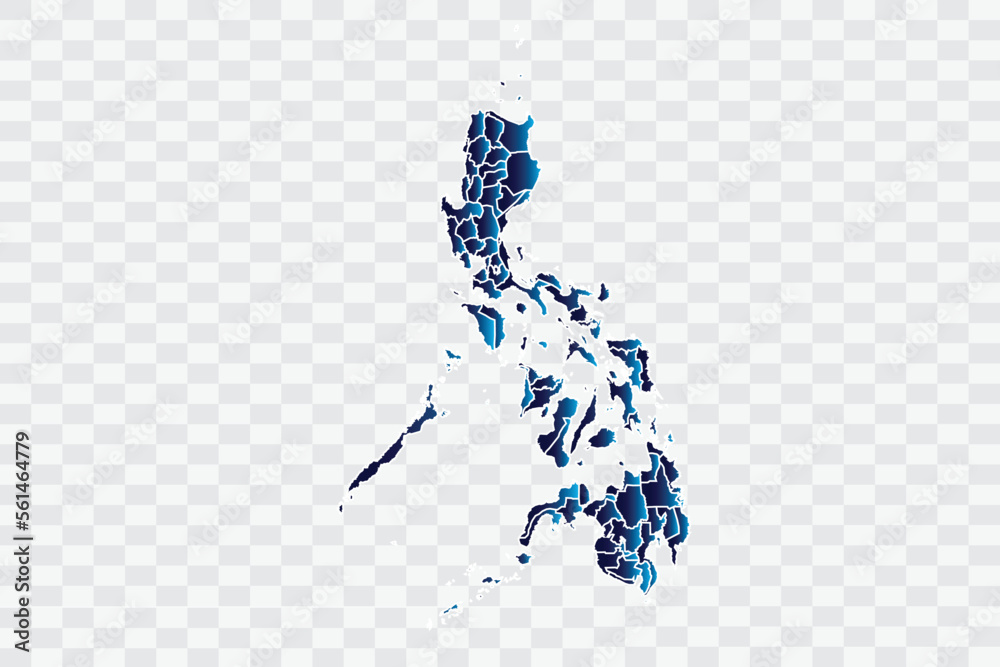 Philippines Map indigo Color on White Background quality files png ...
