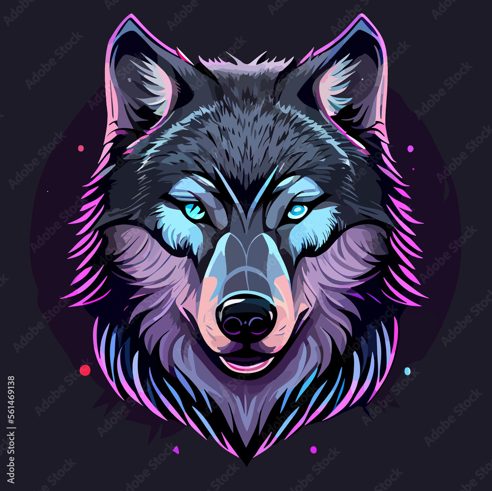 wolf vector icon illustration, wolf animation Stock Illustration ...