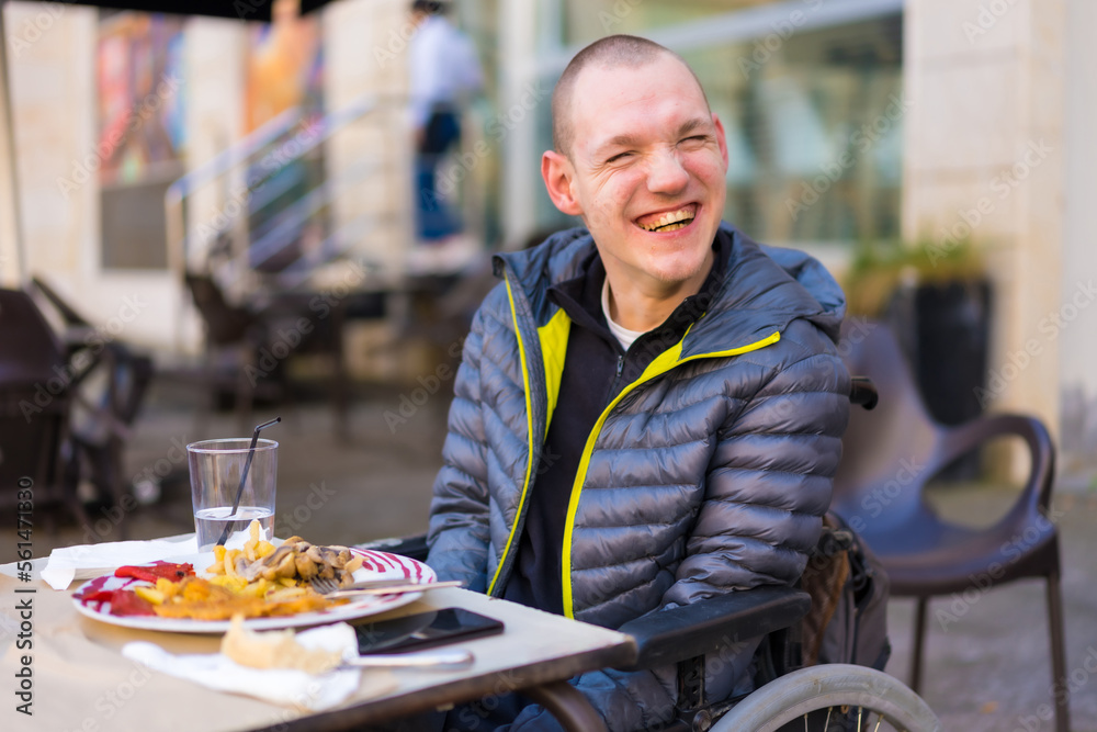 Disabled Person Smiling