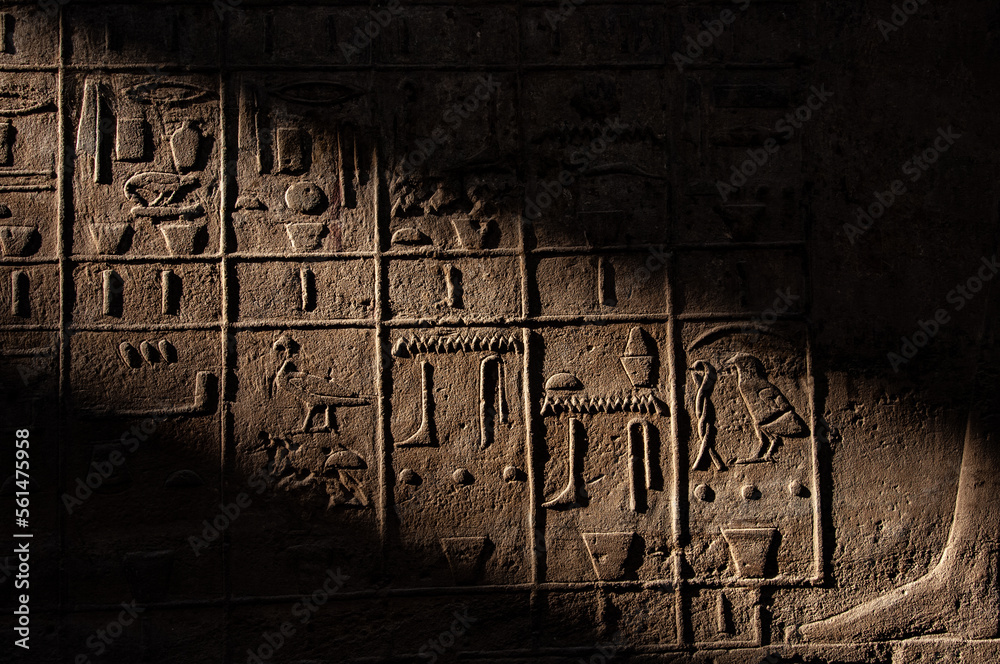 Formal writing system used in historical Egypt known as Hieroglyphics ...