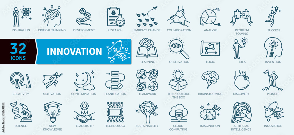 InnovationInnovation icons Pack Vector. Innovative methods for a ...