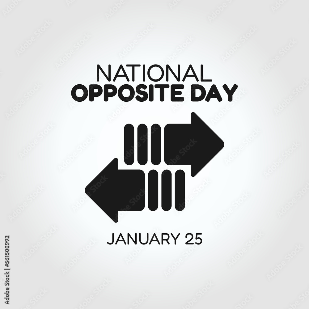 vector graphic of national opposite day good for national opposite day ...