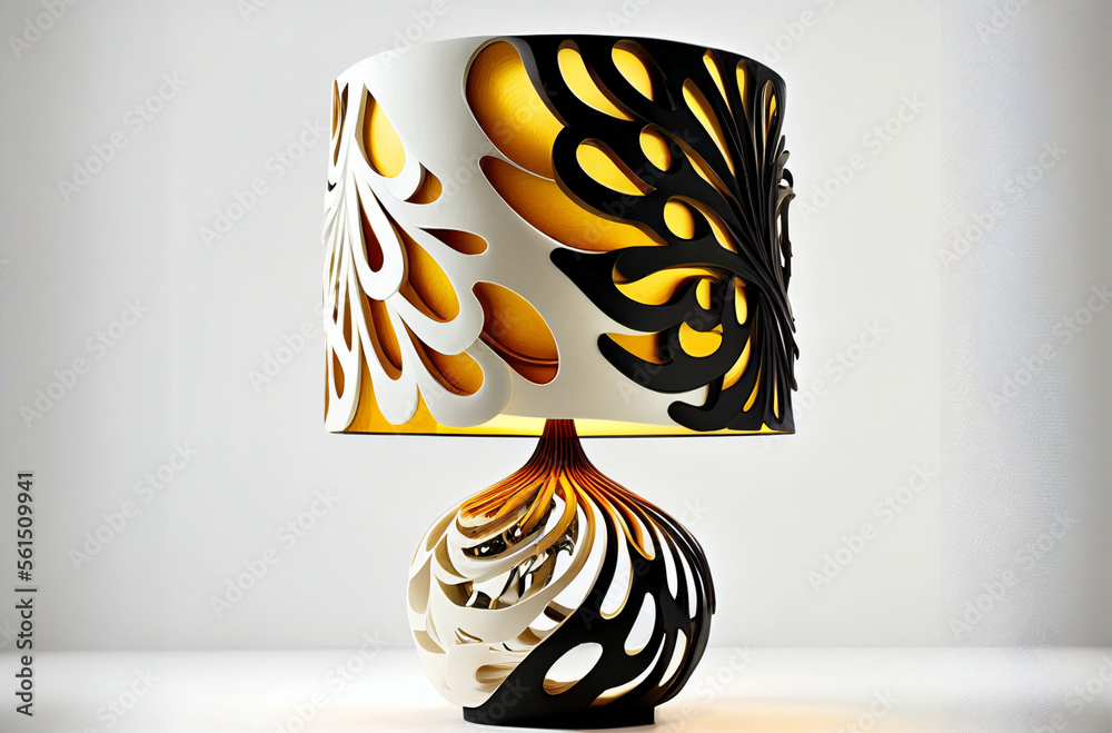 Colorful avant garde design desk lamp, digital art/generative ai ...