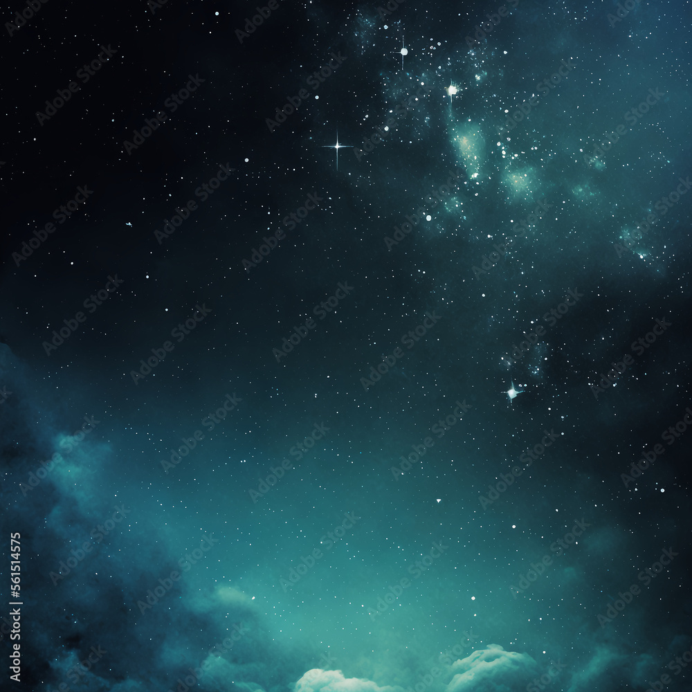 blue space, cosmos nebula, stars, starry night sky Stock Illustration ...