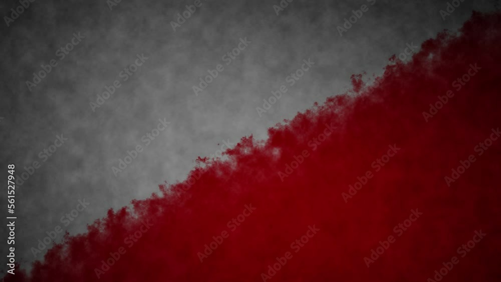 Abstract blood spreads on paper 3d render. White background with red ...
