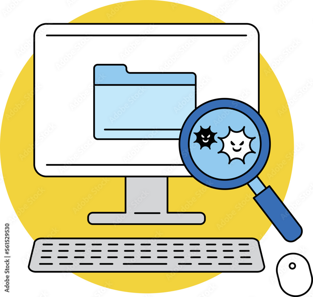 Virus infection of computer. Security warning. Virus and hacking measures. Internet trouble ...