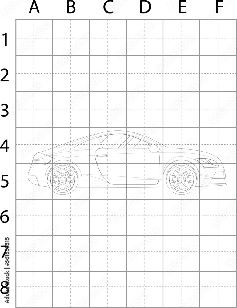 Car Drawing Page, Car drawing page for kids, How to Draw Cars Stock ...