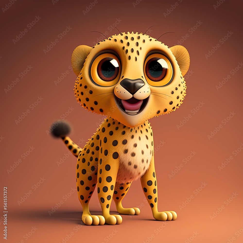 Cute Animated Cheetah