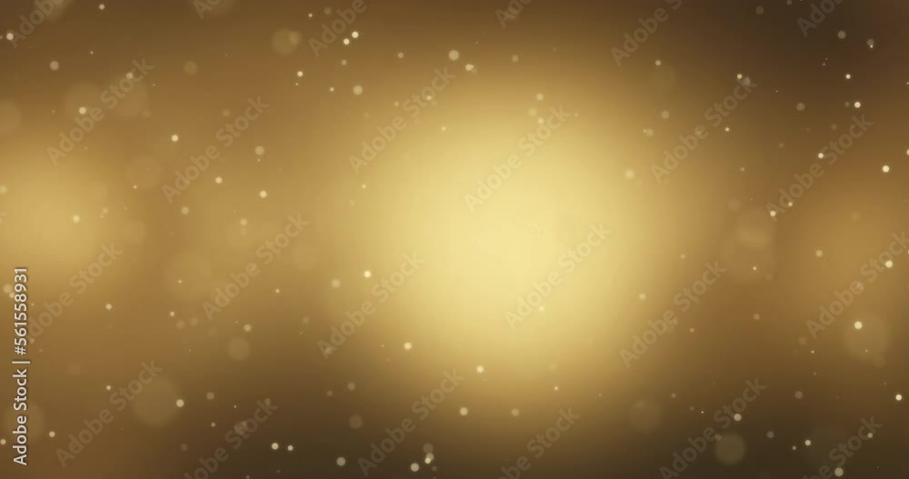 Golden luxury bokeh on particles floating in the air. Dust and Glitter Particles Animated ...