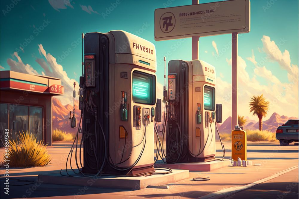 Electric Vehicle (EV) charging stations,each station equipped with ...