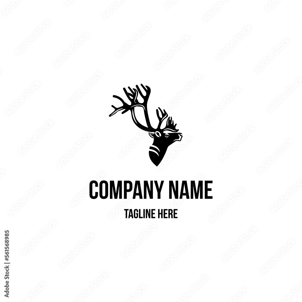 Caribou logo design icon. Caribou logo design inspiration. Artic animal ...