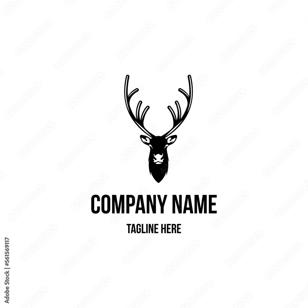 Caribou logo design icon. Caribou logo design inspiration. Artic animal ...