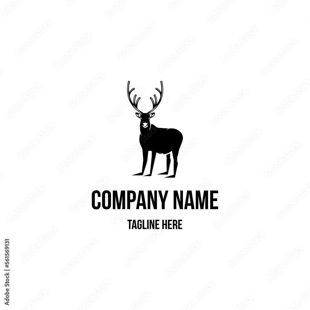 Caribou logo design icon. Caribou logo design inspiration. Artic animal ...