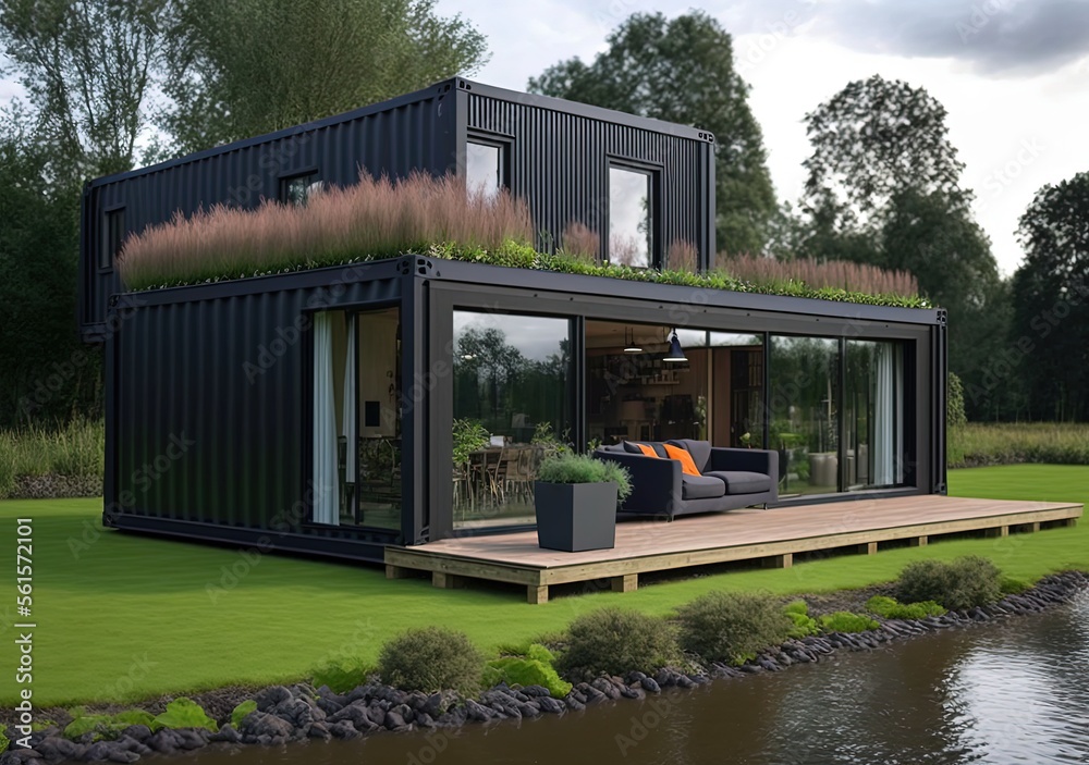 container sustainability and recycle , container box remake as ...