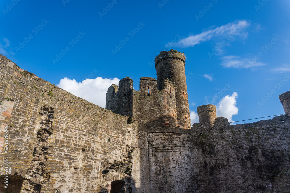Conwy, North Wales, United Kingdom -2023: Conwy Castle fortification ...