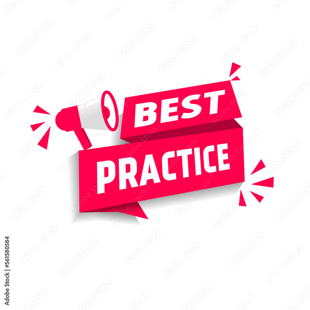 Best practice banner template design with megaphone. Knowledge ...