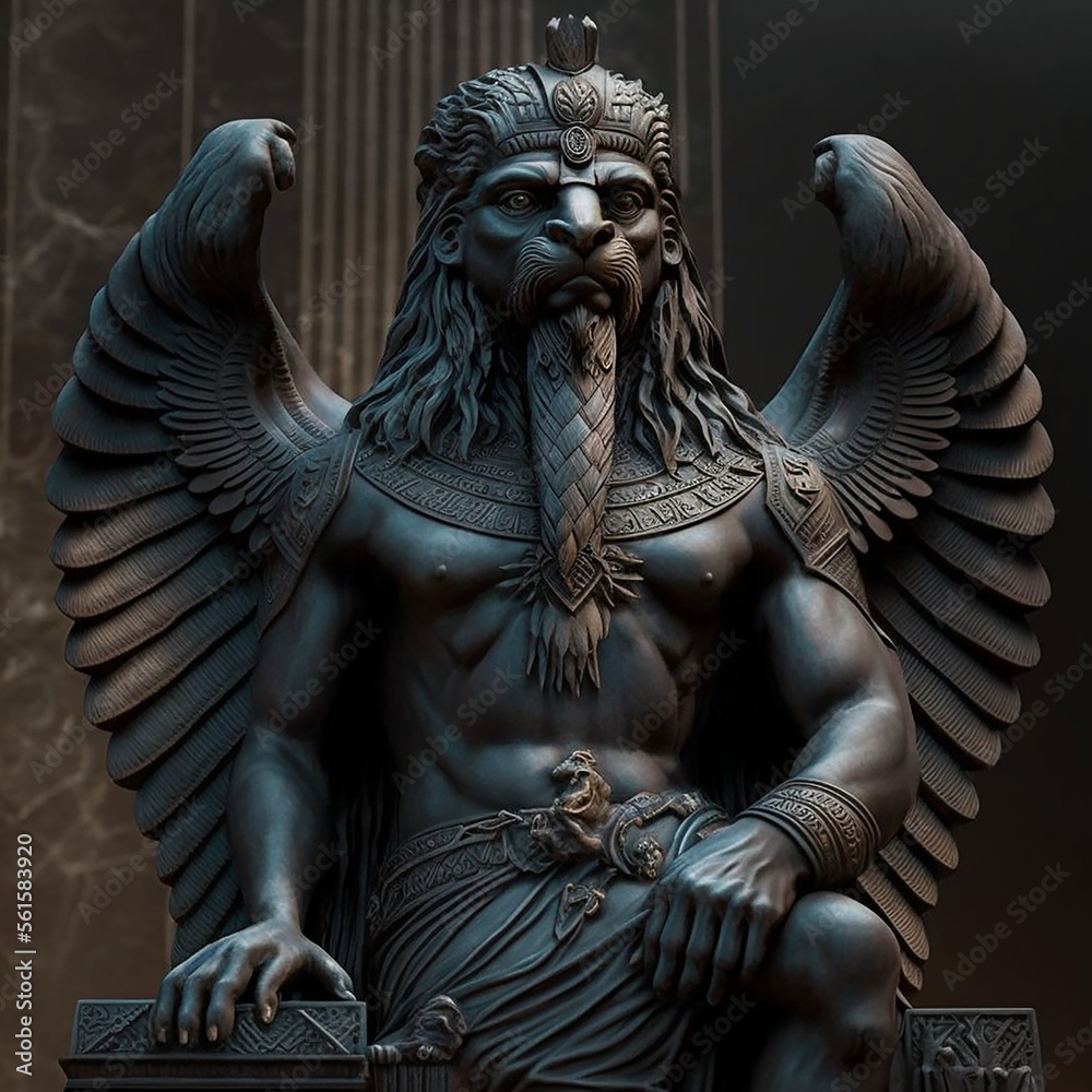 Ancient Sumerian mythology. Enki,ancient Sumerian mythological god ...