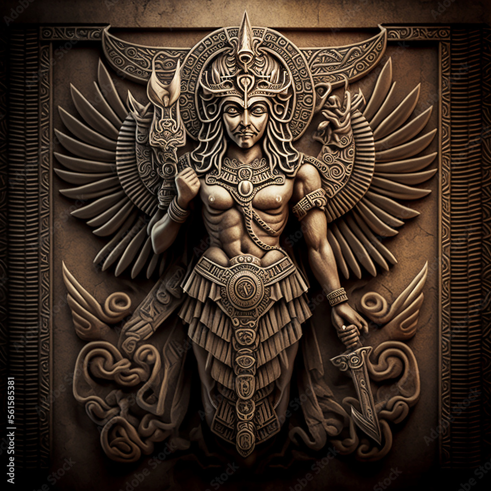 Ancient Sumerian mythology. An, ancient Sumerian mythological god ...
