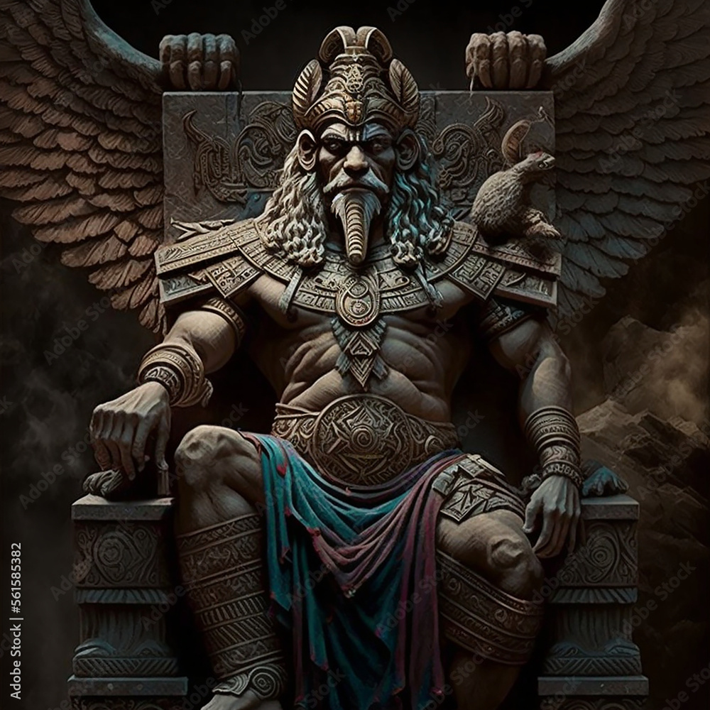 Ancient Sumerian mythology. Nergal, ancient Sumerian mythological god ...