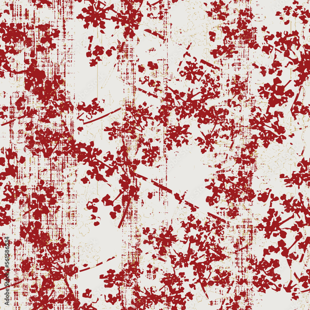 Neutral floral herbs seamless vector background. simple flowers ...