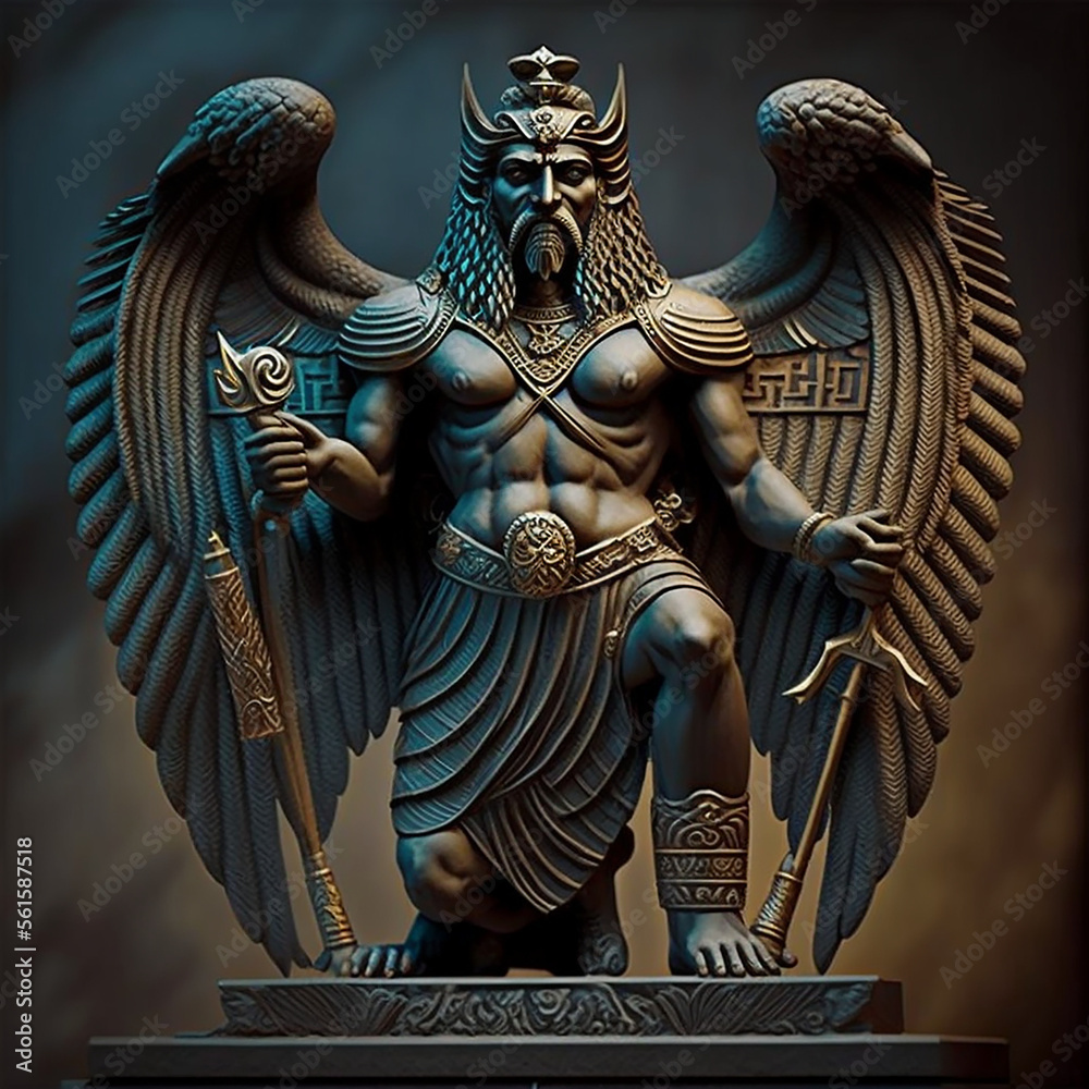 Ancient Sumerian mythology. Utu,ancient Sumerian mythological god ...