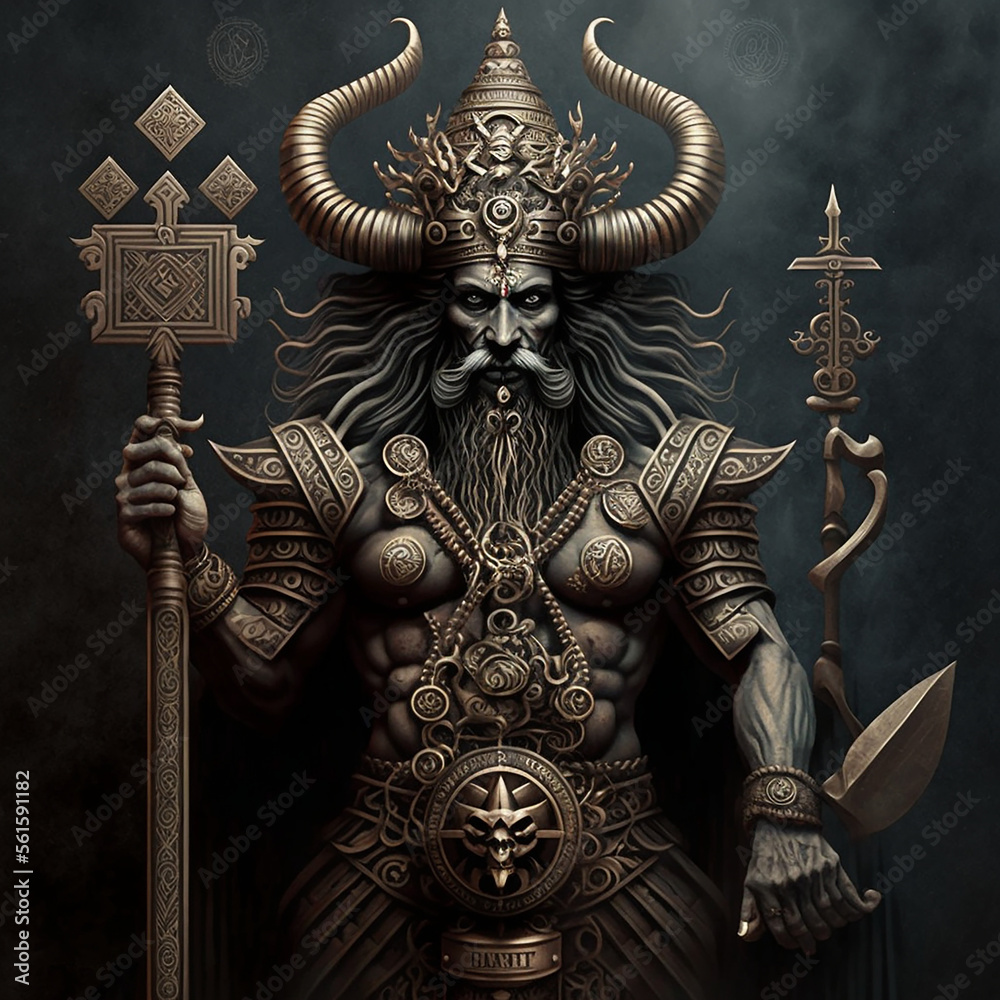 Ancient Sumerian mythology. Nergal,ancient Sumerian mythological god. Created with Generative AI ...