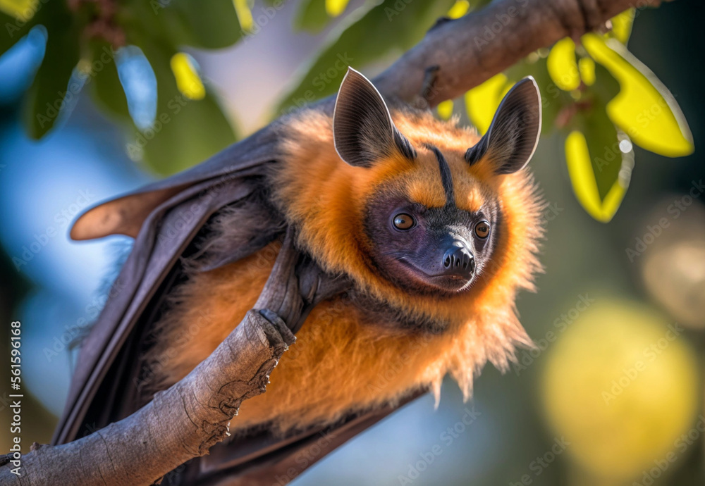 Wildlife Protography of The flying fox,digital art,illustration,Design ...